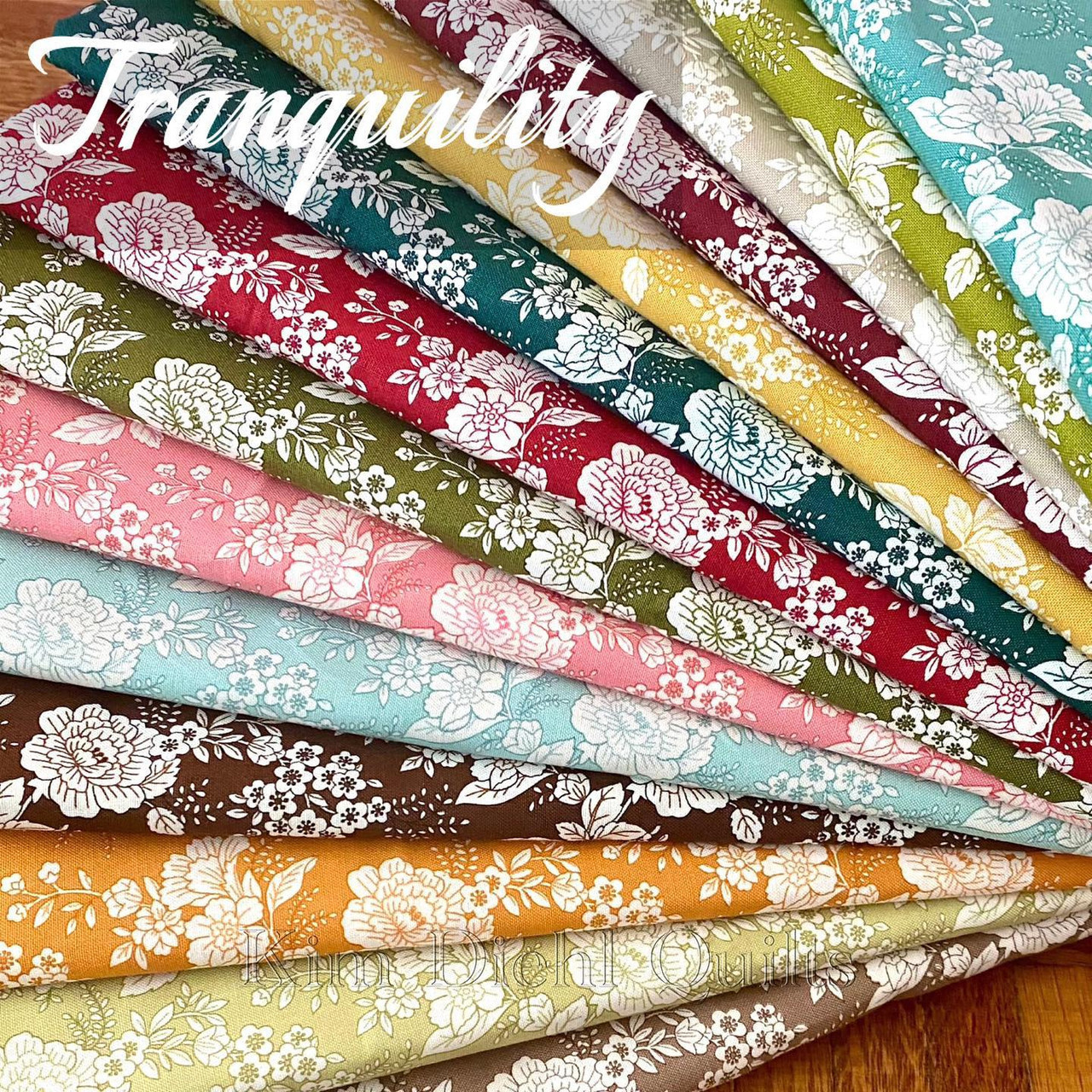 HENRY GLASS FABRICS - KIM DIEHL, Tranquility in Teal - ELEGANTE VIRGULE ...