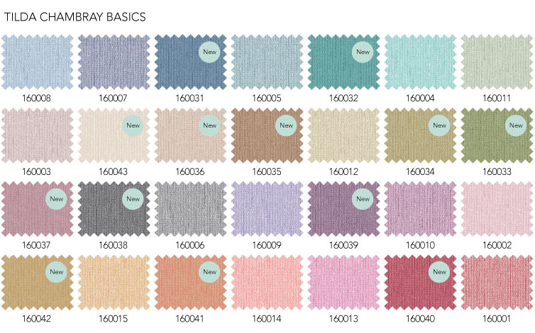 TILDA CHAMBRAY, Putty White - TILDA BASICS, ELEGANTE VIRGULE CANADA