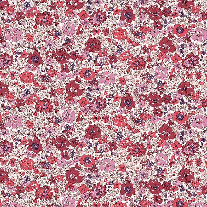 LIBERTY QUILTING, FLOWER SHOW Botanical Jewel, Arley Park A Purple Red ...