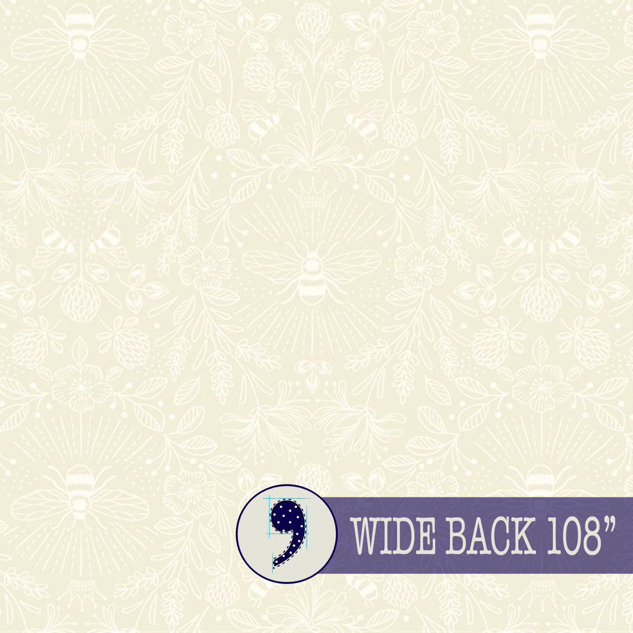 LEWIS & IRENE, WIDE WIDTH, Dark Cream Queen Bee 108" (274 cm ...