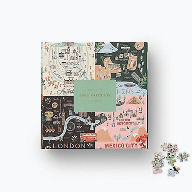 MAPS Jigsaw Puzzle - RIFLE PAPER CO Puzzles (500 pieces) - ELEGANTE ...
