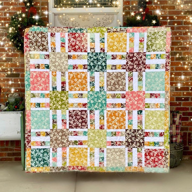 HENRY GLASS FABRICS - KIM DIEHL, TRANQUILITY Windowpane Patchwork Quilt ...