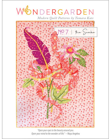 Tamara Kate WONDERGARDEN Series, NO.7 THE SNAKE Quilt Paper Pattern ...