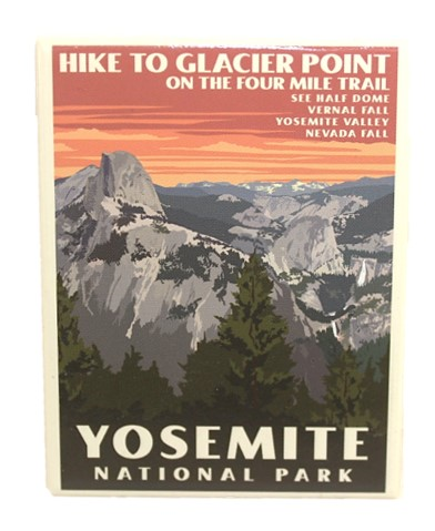 Retro Glacier Point Poster Magnet - Yosemite Online Store