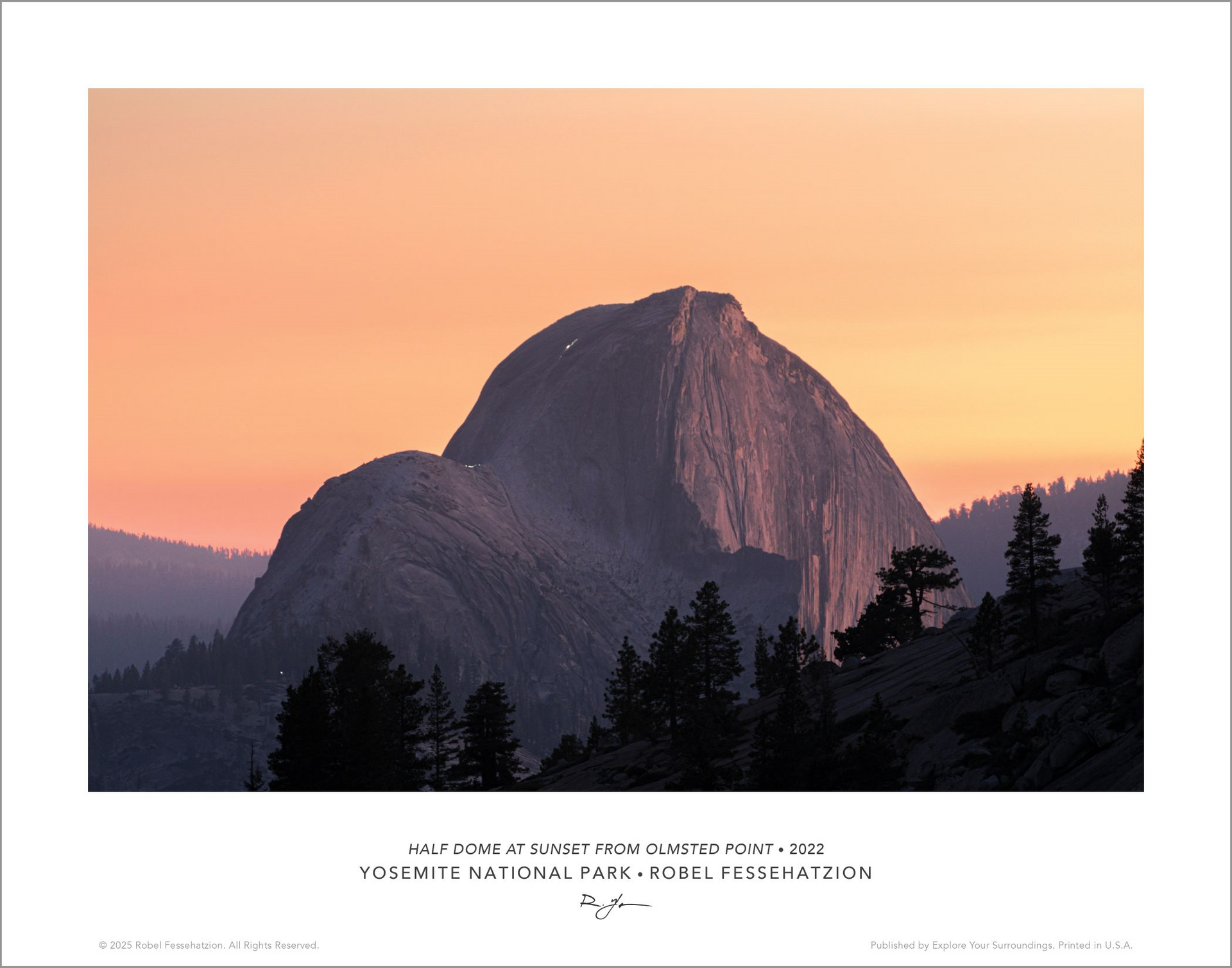 Half Dome at Sunset from Olmsted Point Special Edition Print - Yosemite ...
