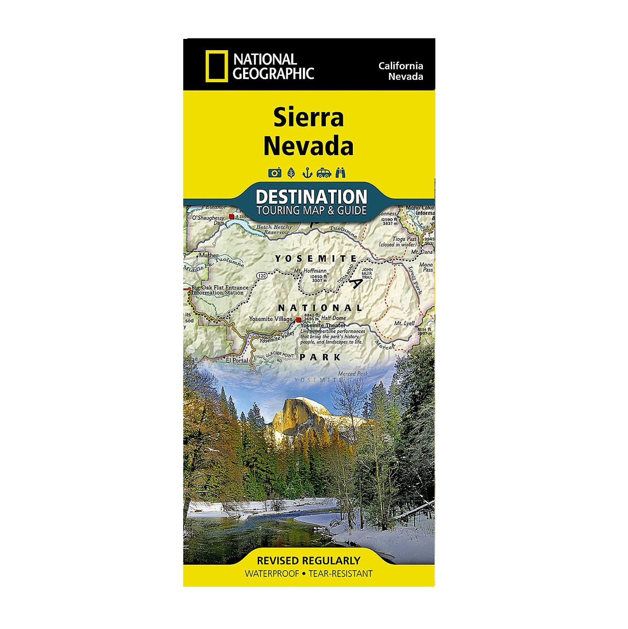 Sierra Nevada Destination Guide Map - Yosemite Online Store
