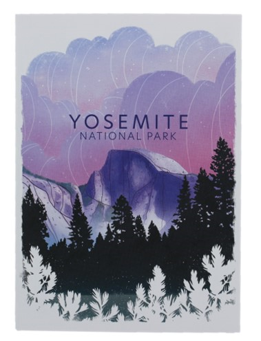 Watercolor Half Dome 4X6 Postcard - Yosemite Online Store