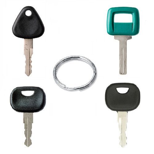 4 pc. Volvo Heavy Equipment Key Set - heavyequipmentkeys.com