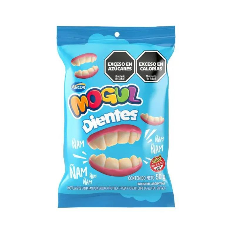 Mogul Dientes Jelly Gums Strawberry & Yogurt Flavored Gluten-Free, 50 g ...
