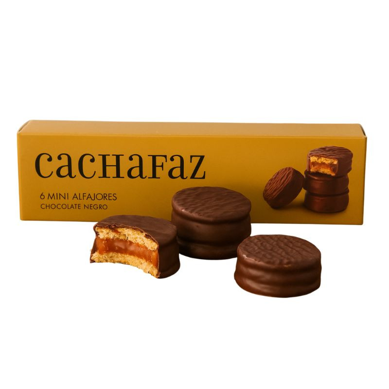 Cachafaz Mini Alfajor Filled with Dulce de Leche & Chocolate Coating ...