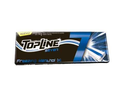 Topline Seven Reduced Calories Chewing Gum Freezing Menthol Flavor (box ...