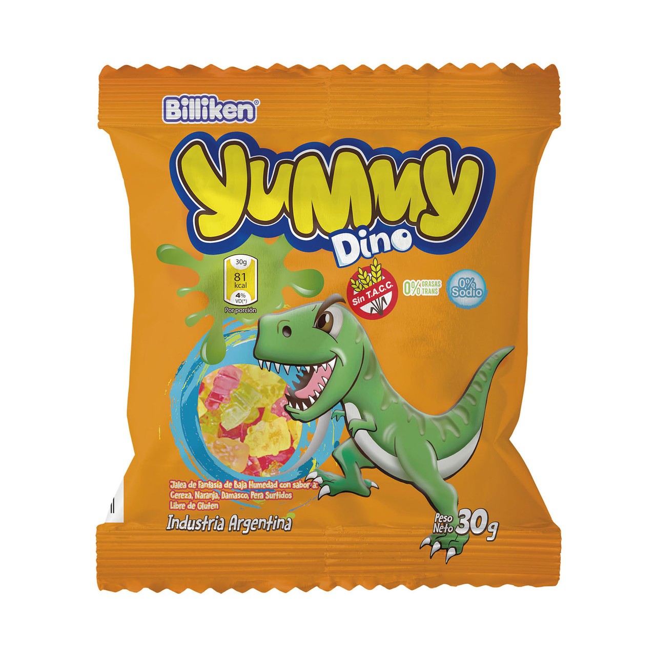 Yummy Dino Dinosaurs Candies Gummies Assorted Fruit Flavors, 30 g / 1. ...