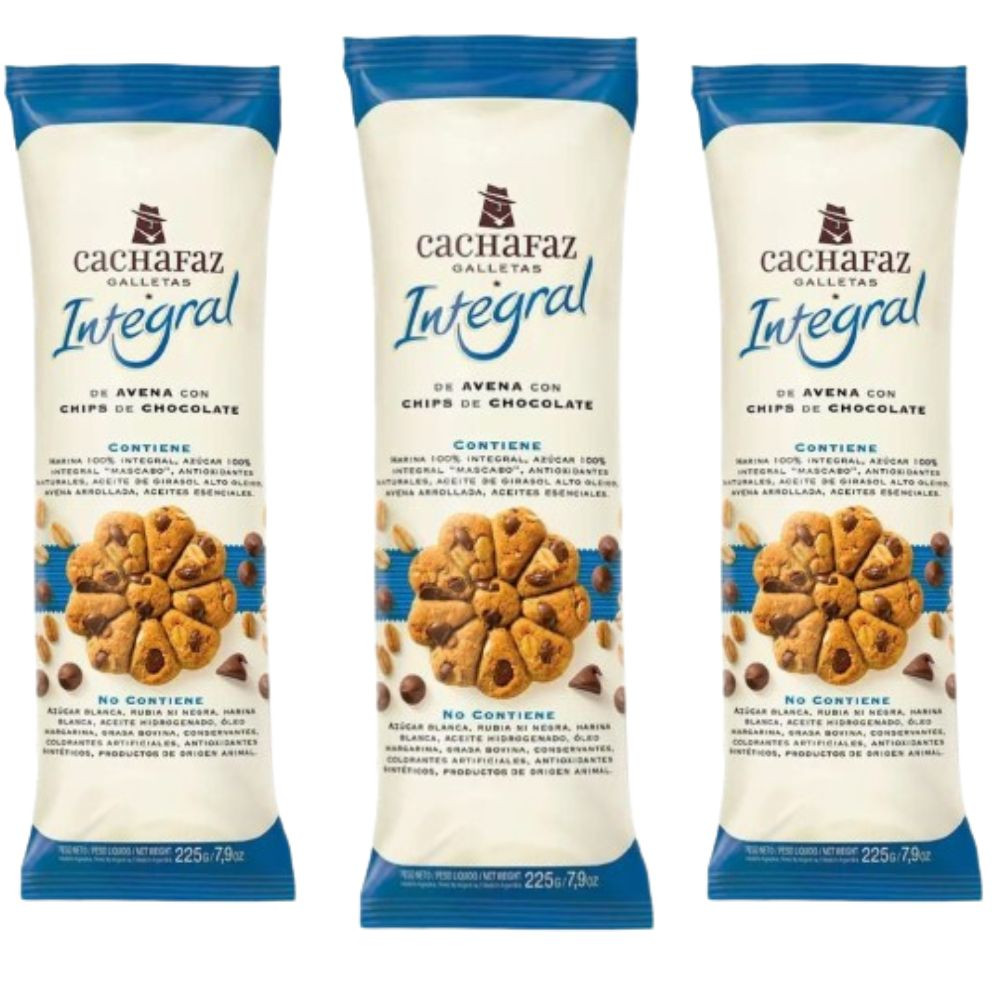 Cachafaz Wholegrain Wheat Flour Galletas Cookies with Chocolate Chips ...