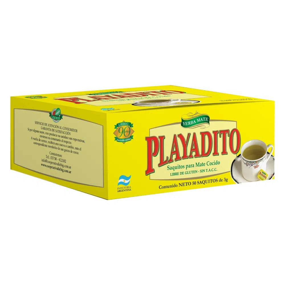 Playadito Saquitos Mate Cocido Yerba Mate In Bags (box of 50 bags)