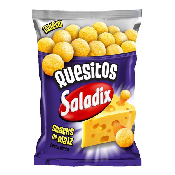 Saladix Quesitos Snack De Maíz Corn Balls Snack Cheese Flavor, 32 g / 1 ...