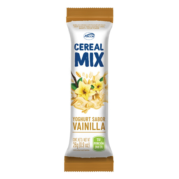 Cereal Mix Barrita de Cereal Cereal Bar with Vanilla & Yoghurt, 26 g ...
