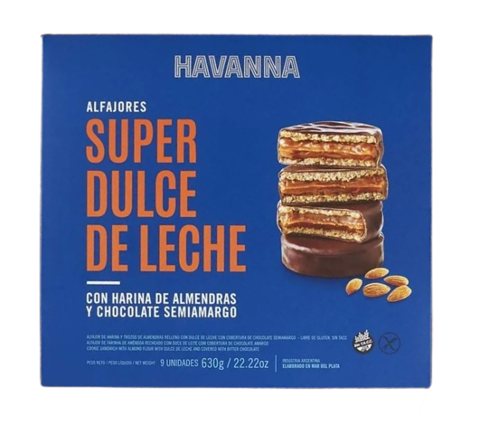 Havanna Alfajor Super Dulce De Leche Chocolate Semiamargo with Dulce de ...