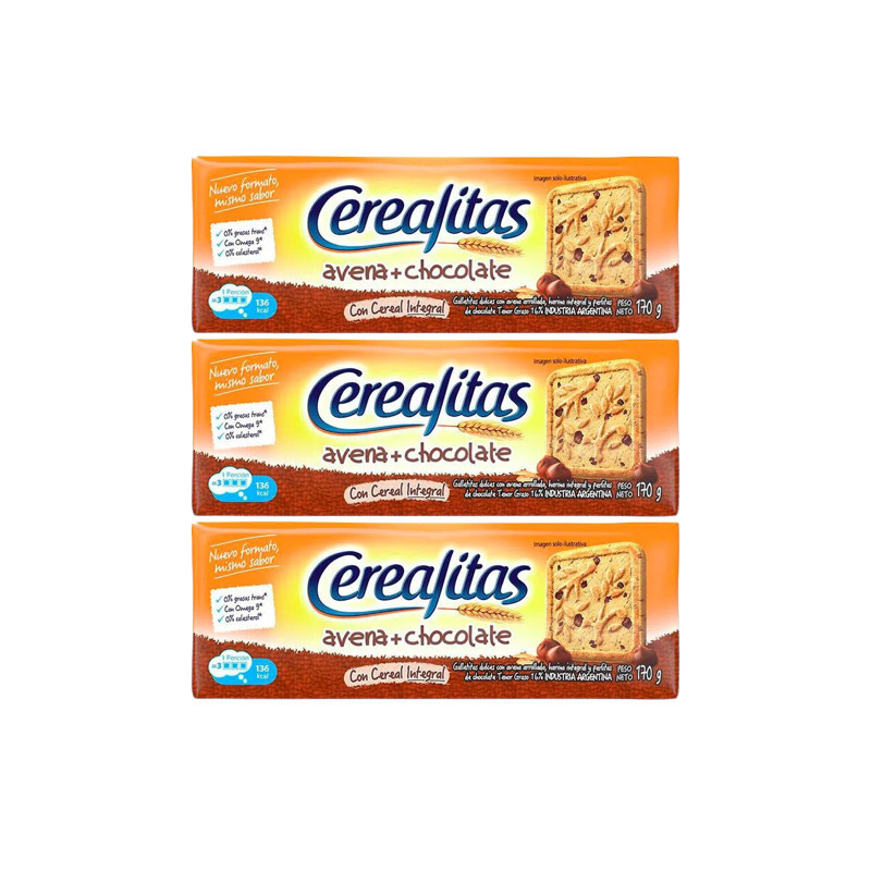 Cerealitas Galletitas Dulces Sweet Cookies with Whole Grain Oatmeal and ...