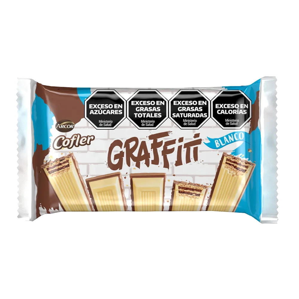 Cofler Oblea Graffiti Rellena Wafer Bar with White Chocolate Coating ...
