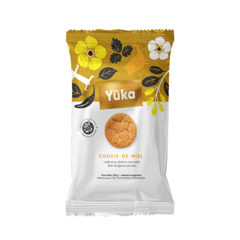Yuka Gluten-Free Sweet Cookies with Honey Galletitas con Miel, 150 g ...