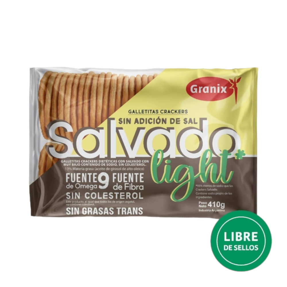 Granix Galletitas Crackers de Salvado Sin Sal Light, Healthy Bran, 410 ...
