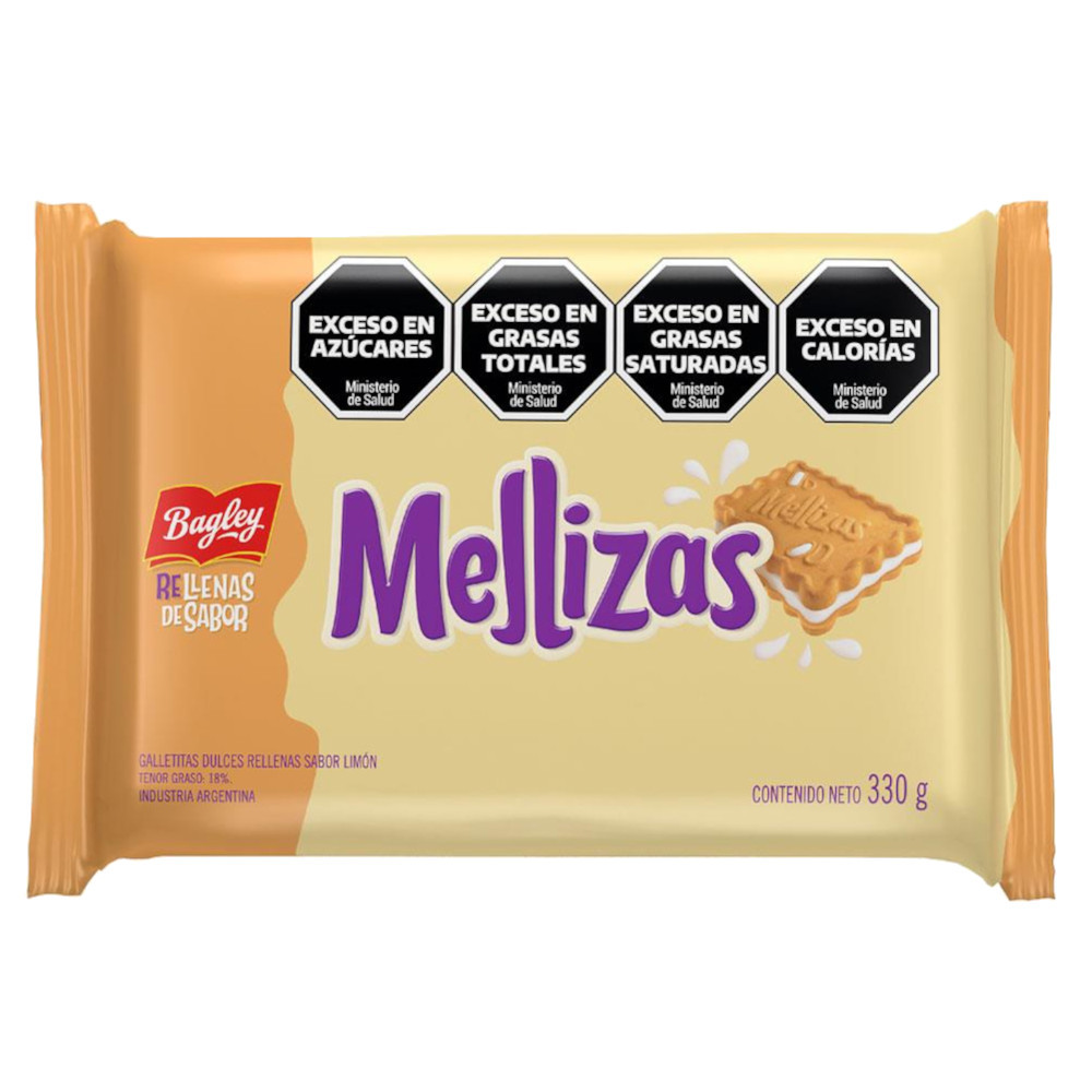 Mellizas Sweet Cookies w/ Lemon Flavored Cream Filling, 330 g / 11.64 ...