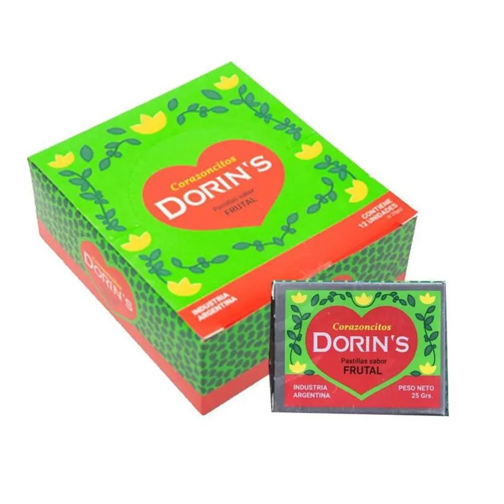 Pastillas Dorin's Frutal Hard Candy Heart Shaped Mixed Flavors, 25 g ...