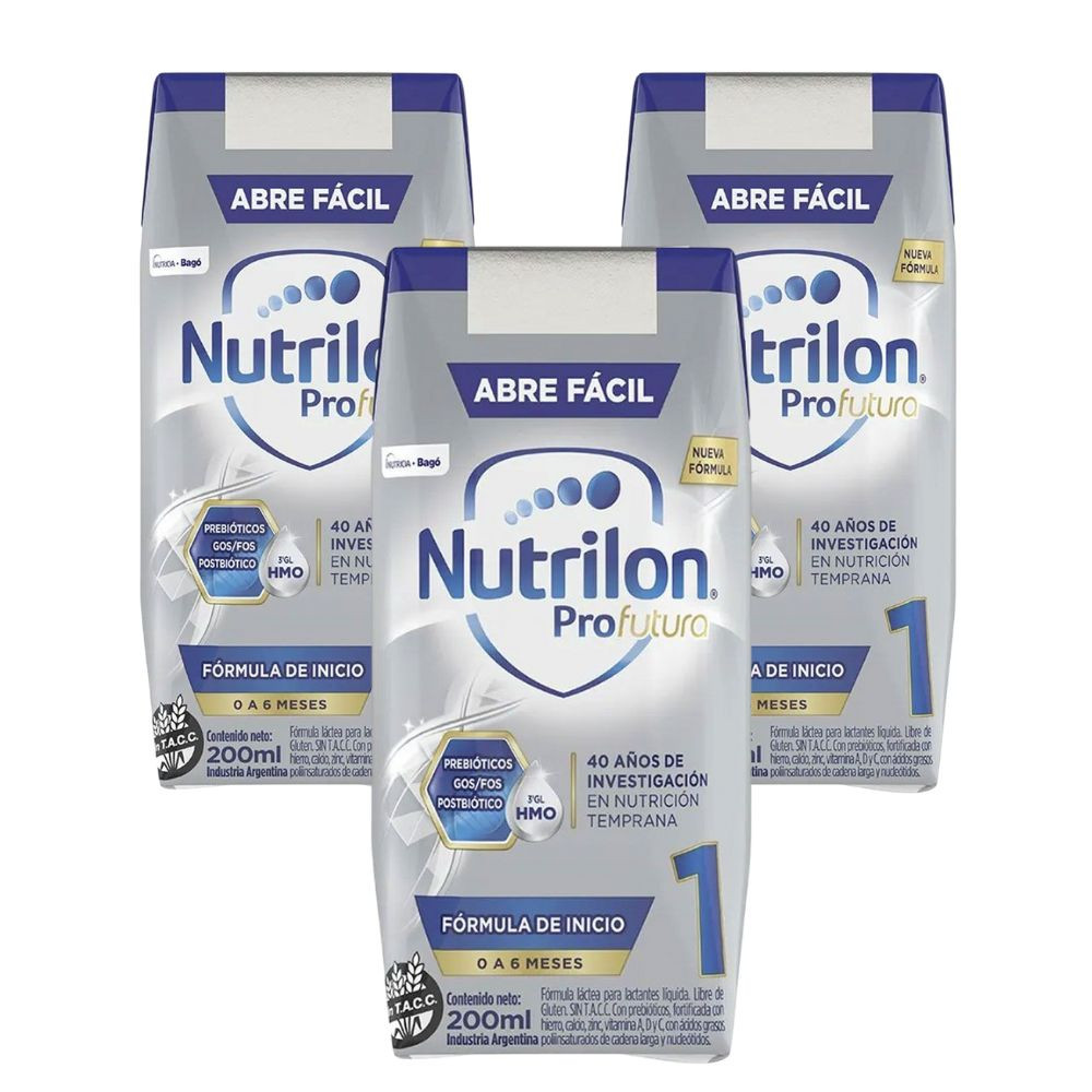 Nutrilon Baby Formula Milk ProFutura 1 (0-6 Months), 200 ml (pack of 3 ...