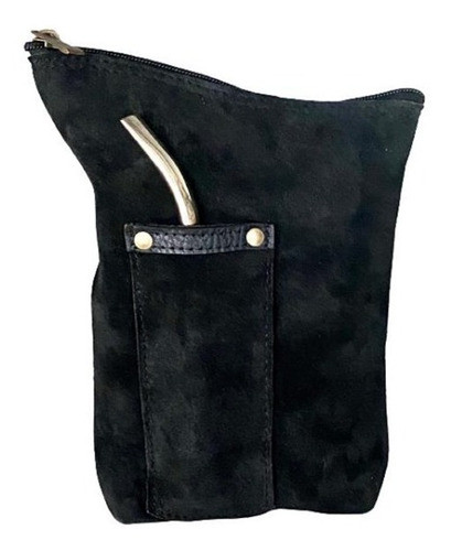 Yerbero Eco Cuero Gamuzado Leather Pocket Bag with Closure For Yerba ...