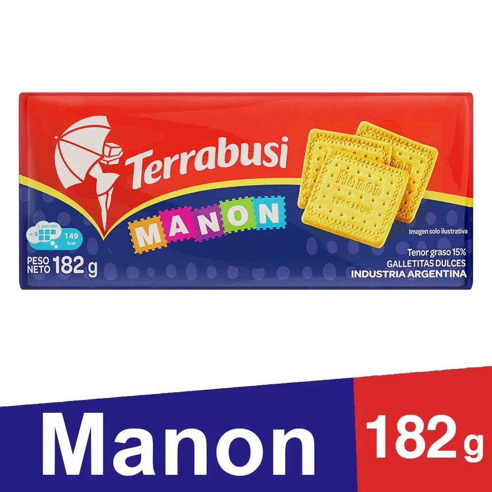 Manón Leche Cookies Sweet Square Cookies with Milk, 182 g / 6.41 oz ...