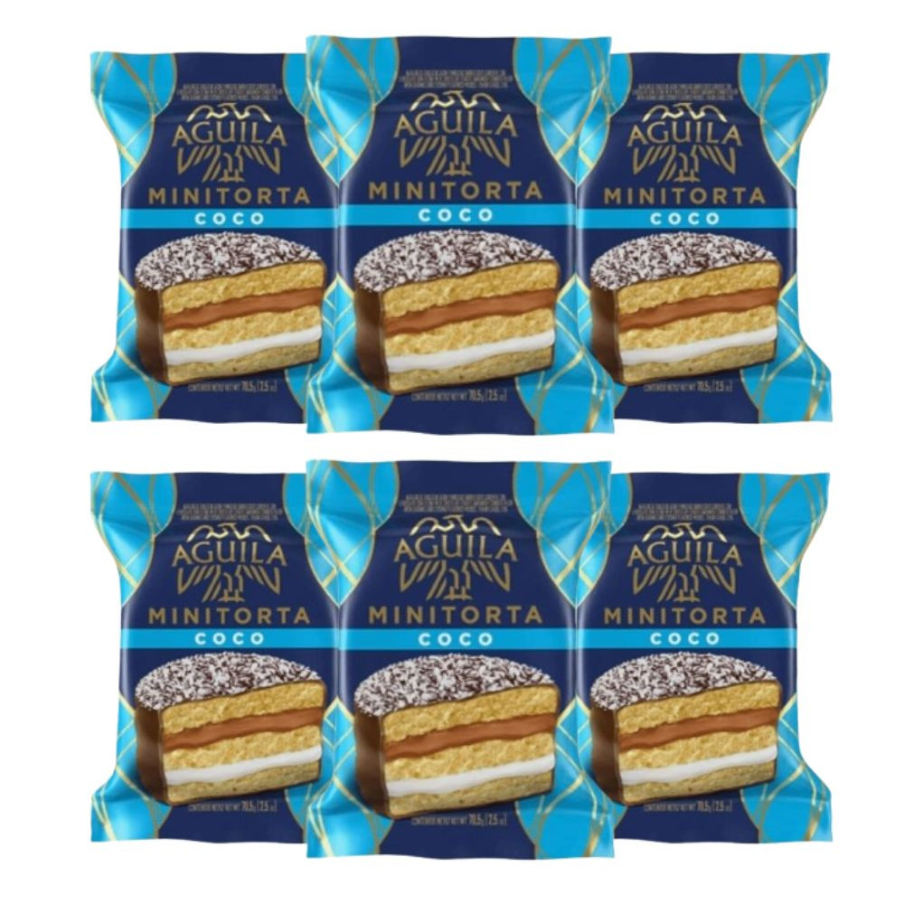 Águila Alfajor Coco Coconut Cream Minicake with Dulce de Leche, 70.5 g ...