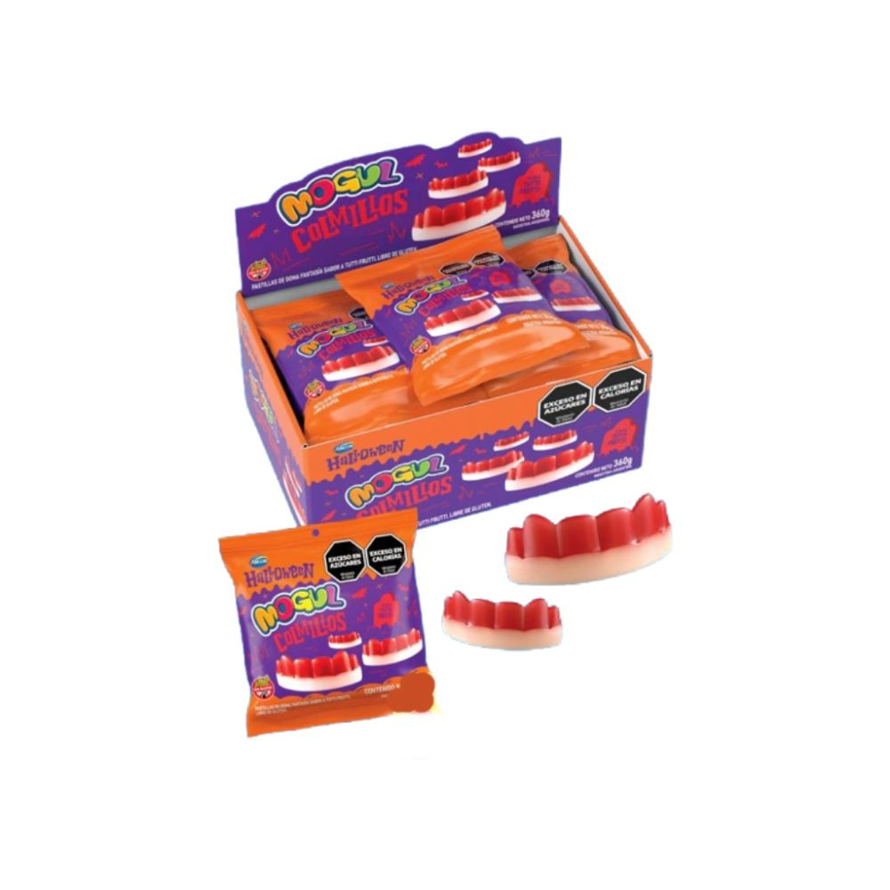 Mogul Halloween Colmillos Tutti Frutti Gummy Candy Gluten Free, 360 g ...