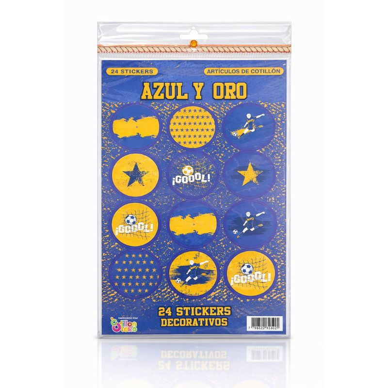 Boca Juniors Team Logo Stickers, 24 Units