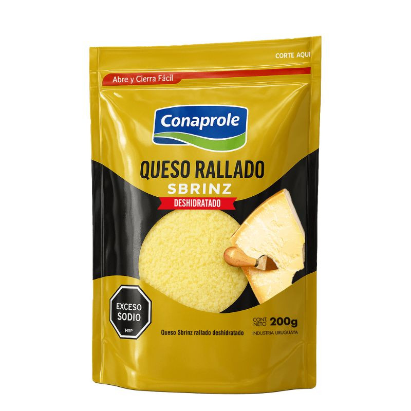 Conaprole Sbrinz Rallado Deshidratado Queso en Polvo, 200 g / 7.05 oz