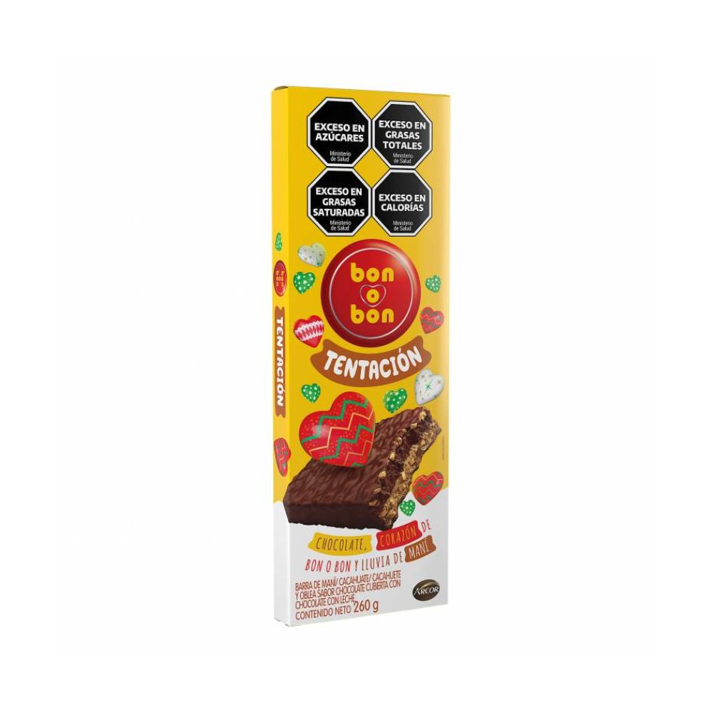 Bon o Bon Tentación Chocolatoso Barra de Maní y Oblea Milk Chocolate ...