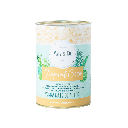 Mate & Co Lata Tropical Coco Organic Yerba Mate Blend Premium with ...