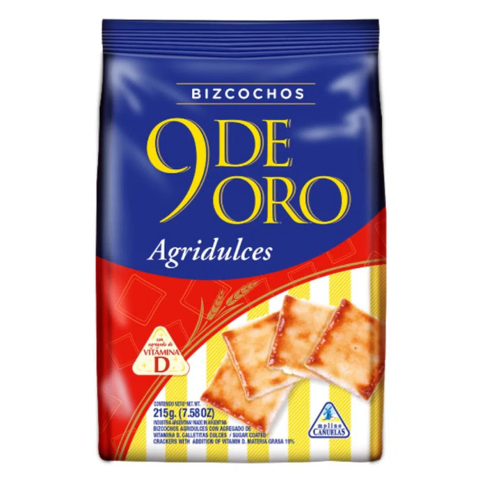 9 de Oro Classic Biscuits Traditional Bizcochos, 200 g / 7.1 oz (pack of 3)