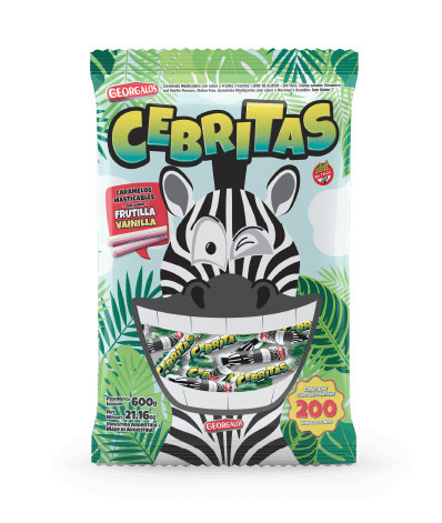Cebritas Caramelos Masticables con Sabor a Frutilla y Vainilla Chewy ...
