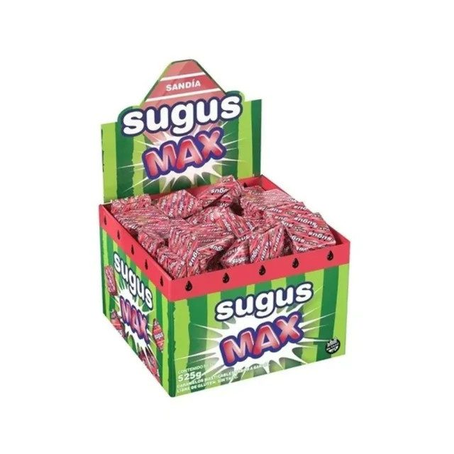 Sugus Max Sandía Gluten-Free Watermelon Flavored Soft Candy Blocks, 525 ...