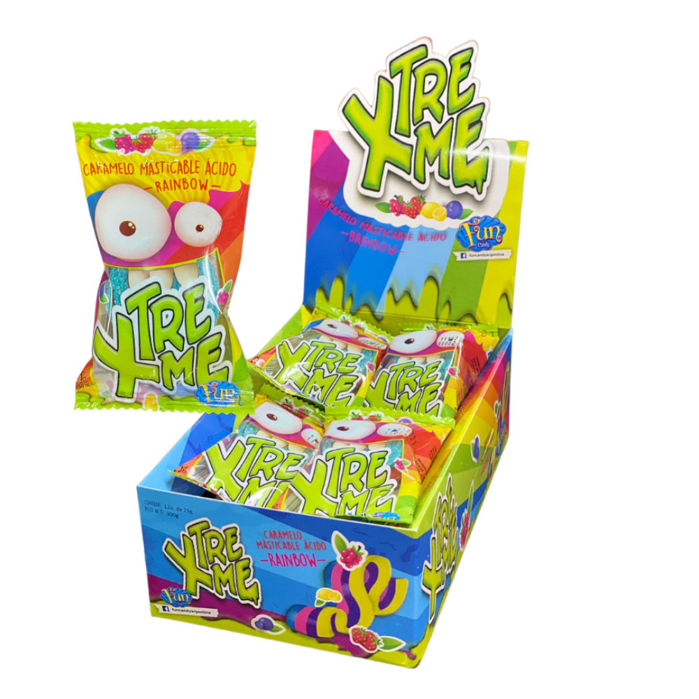 Fun Candy Xtreme Sour Chews - Rainbow Assorted Caramelos Masticables ...