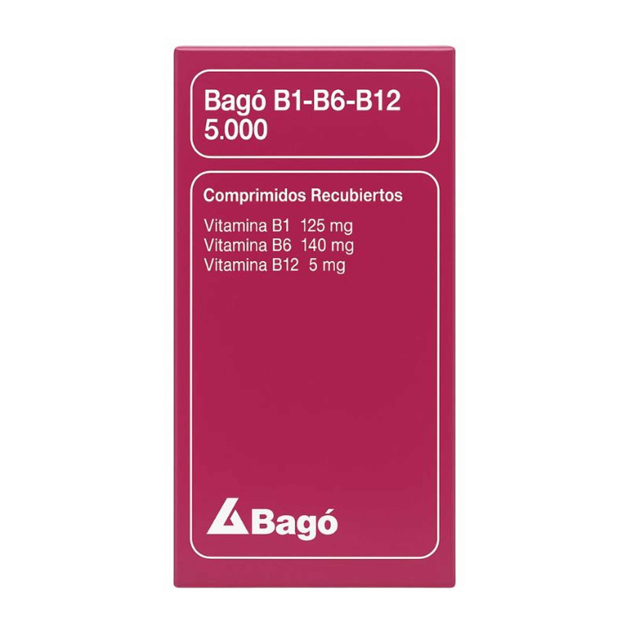 Bagó Dietary Supplement with Vitamins B1, B6, B12 & 5000 in Tablets, 30 ...