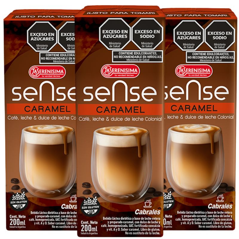 Sense Caramel Café con Leche & Dulce de Leche Drink, 200 ml / 6.76 fl ...