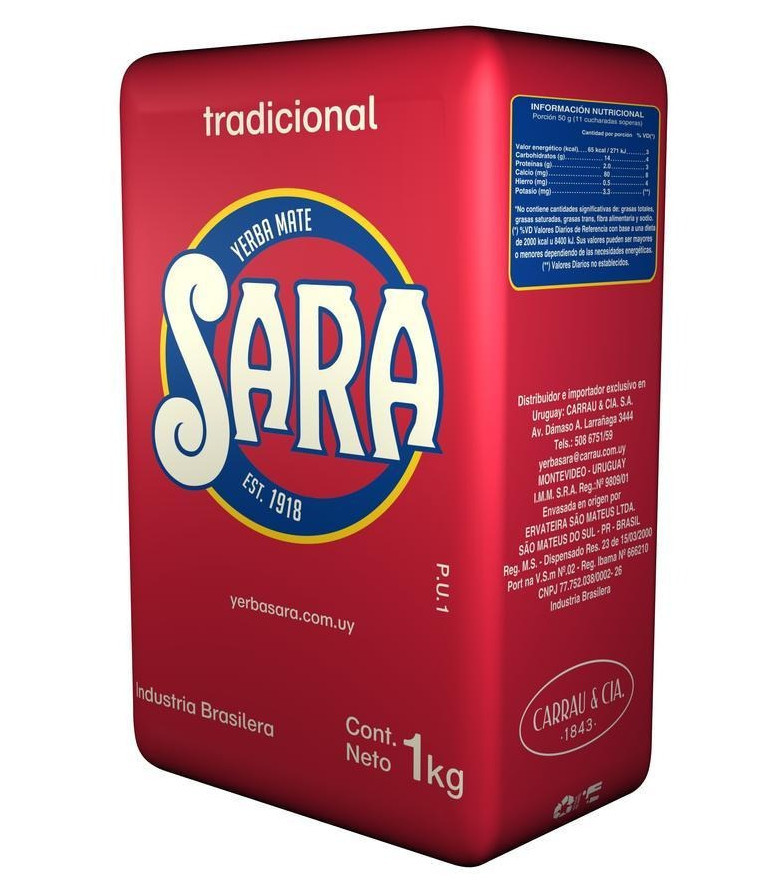 Sara Yerba Mate Espléndida, 1 kg / 2.2 lb - Pampa Direct