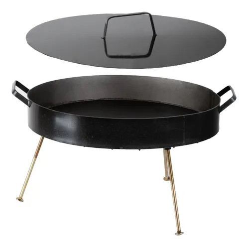Disco De Arado Paellera Steel Paella Pan with Lid & Removable Legs ...