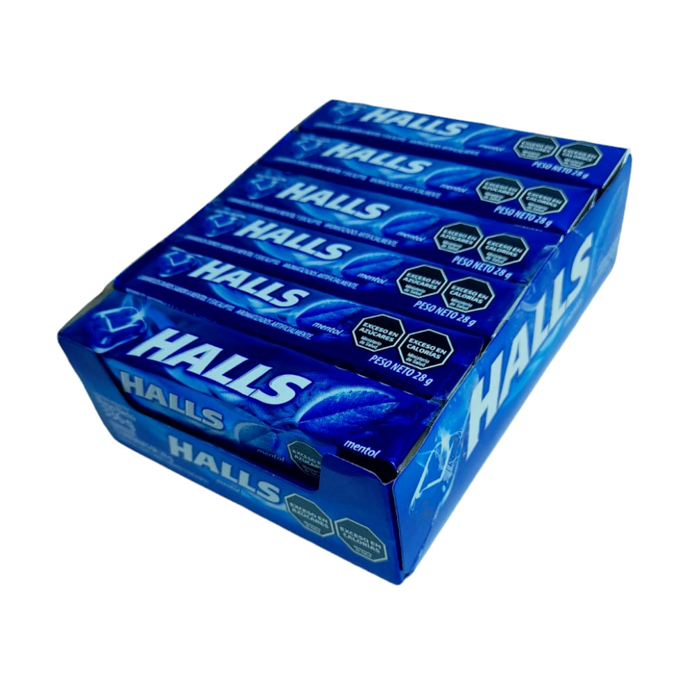 Halls Mentol Hard Candies Menthol & Eucalyptus Flavor Caramelos Sabor a ...