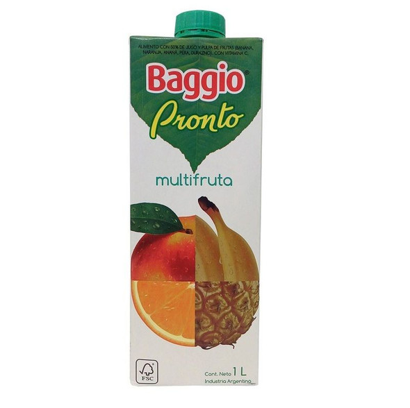 Jugo Baggio Pronto Sabor Mix Delicious Juice Tetra Pak 125 ml / 4.22 oz ...