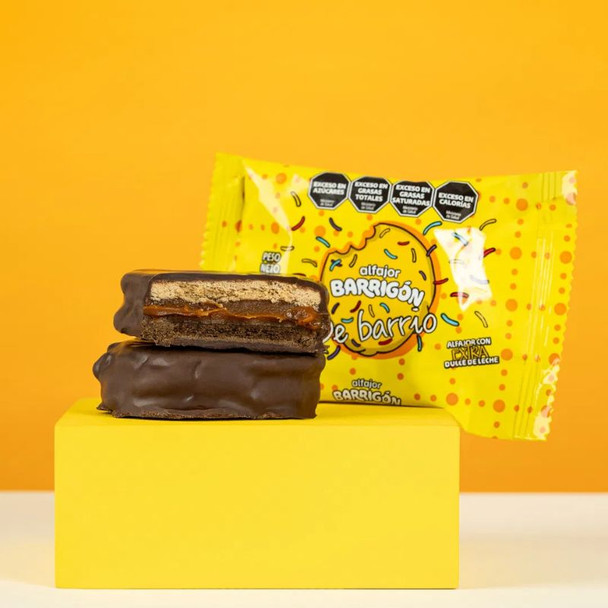 Barrigón Alfajor de Barrio Filled with Dulce de Leche, 45 g / 1.59 oz ...