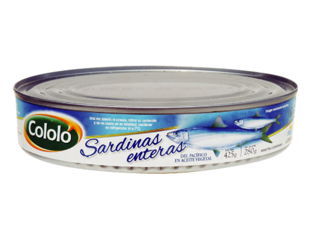 Cololó Whole Sardines in Oil Sardinas Enteras en Aceite, 425 g / 14.99 oz