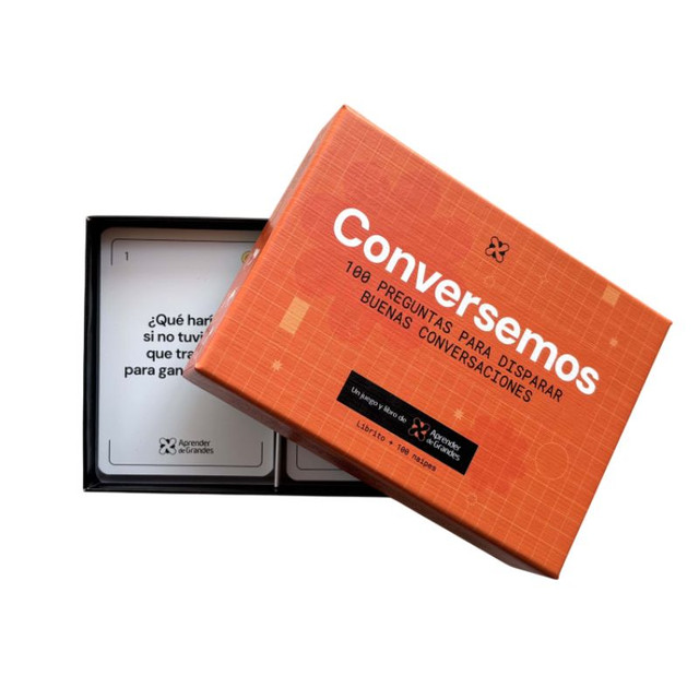 Aprender de Grandes Conversemos Conversation Card Game – Spanish Edition