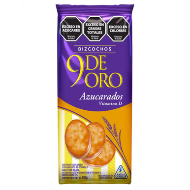 9 de Oro Biscuits with Sprinkled Sugar Bizcochos con Azucar Traditional ...
